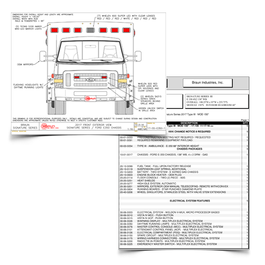 2017 Signature Series Ambulance Drawings Specifications